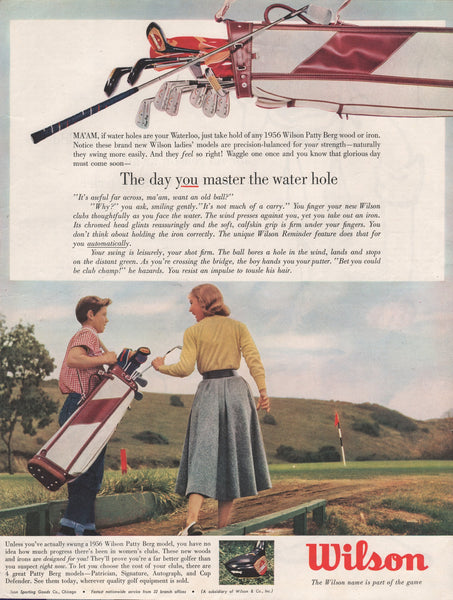 1956 Wilson Patty Berg Model Golf Clubs Bag Golfing Accessories Sports ...
