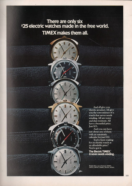 1971 Vintage TIMEX $25 Electric Watches Print Ad – DigiEpins